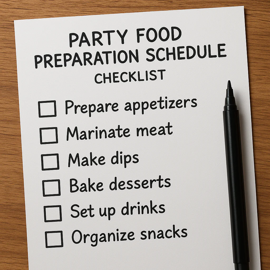 🗓️ 7-Day Party Food Prep Schedule: Stress-Free Hosting (2026) - Party ...